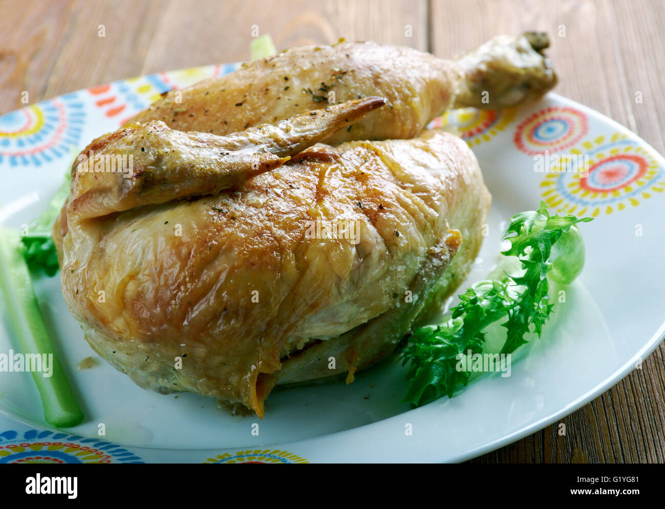 Roasted Cornish game hen. close up Stock Photo - Alamy
