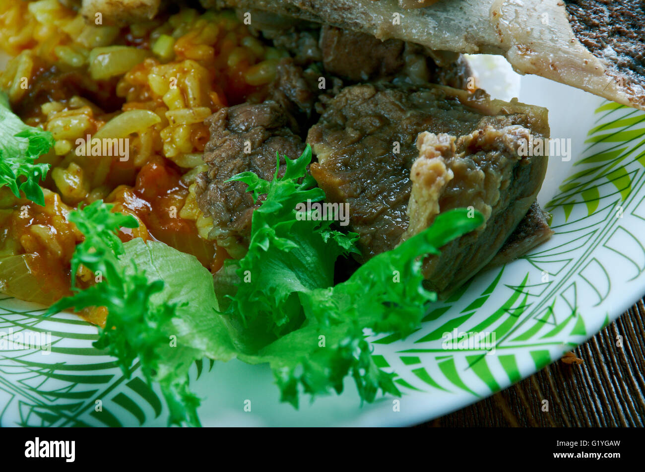 Boiled Gigot of Lamb. close up Stock Photo - Alamy