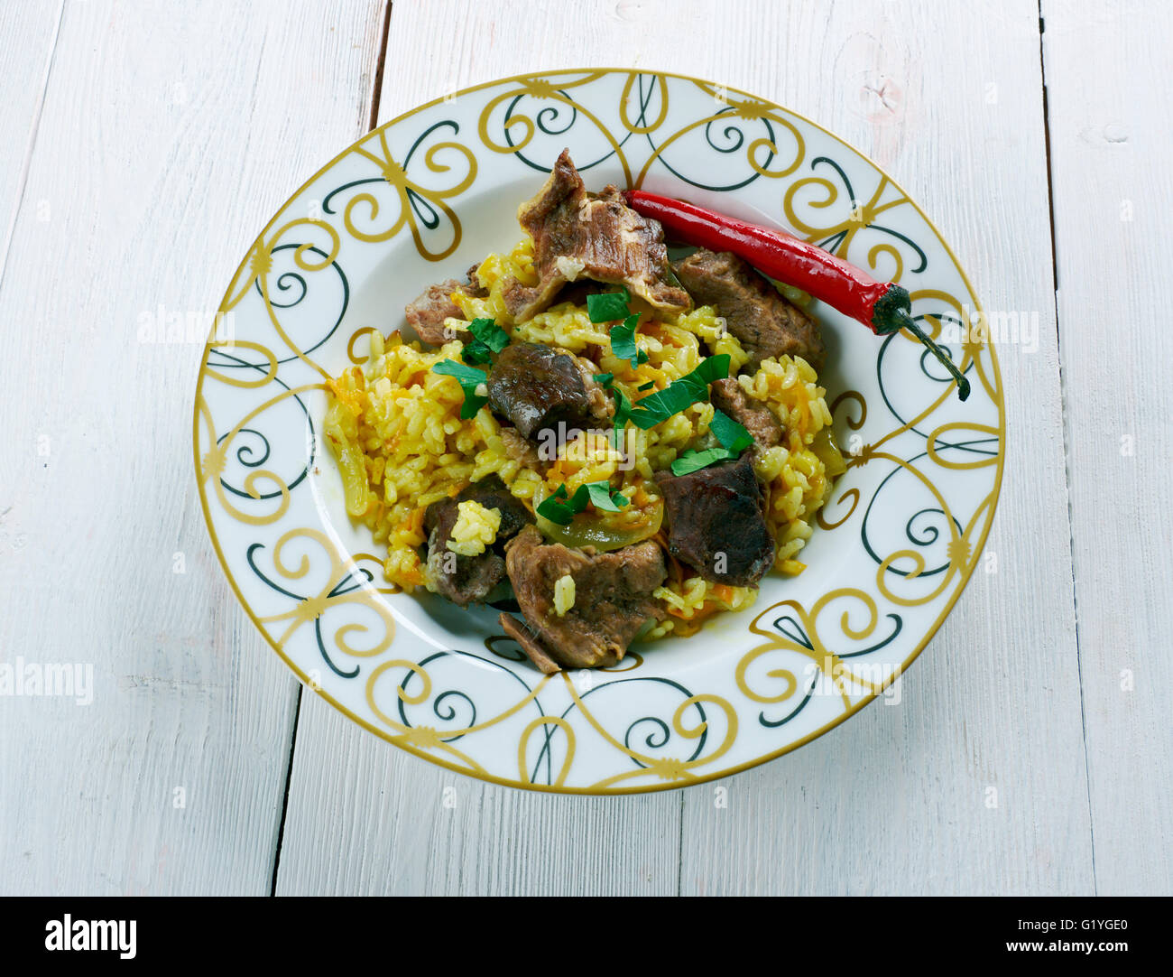 Ruzz bil Khaloot - Libyan rice with liver and almonds.African cuisine ...