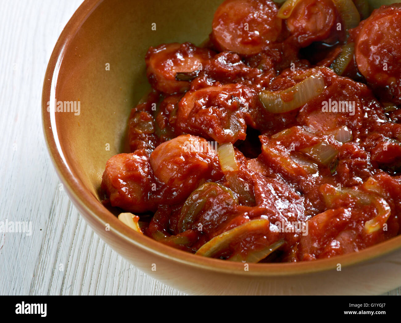 Sosis Bandari - Persian Sausage Breakfast Stock Photo - Alamy