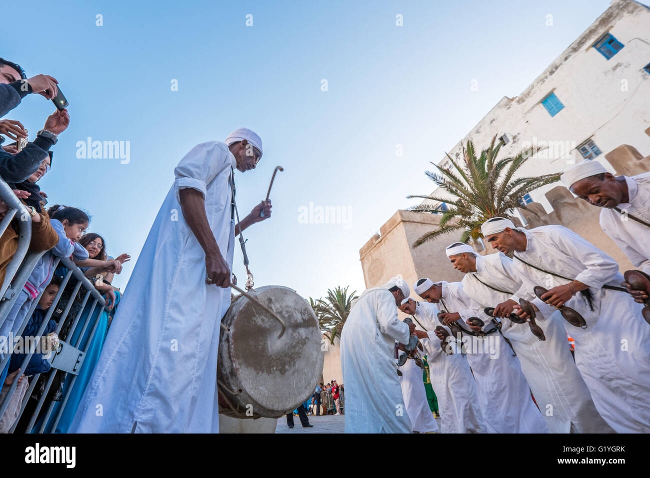 Traditional Gnawa / Gnaoua musicians at the Essouiara festival in ...