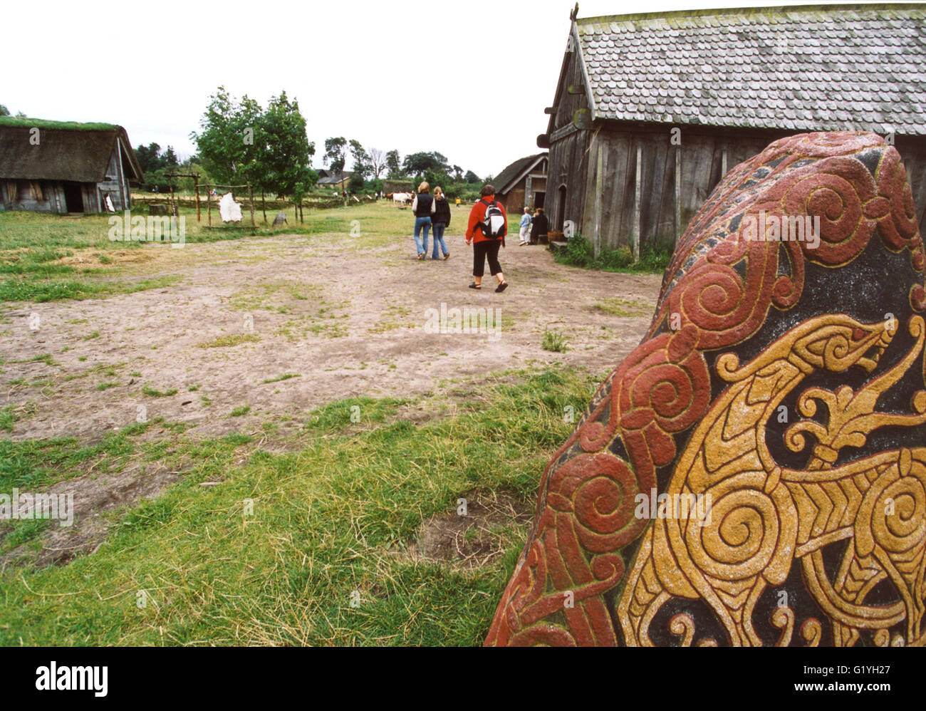 Viking Village outside Ribe Denmark Stock Photo - Alamy
