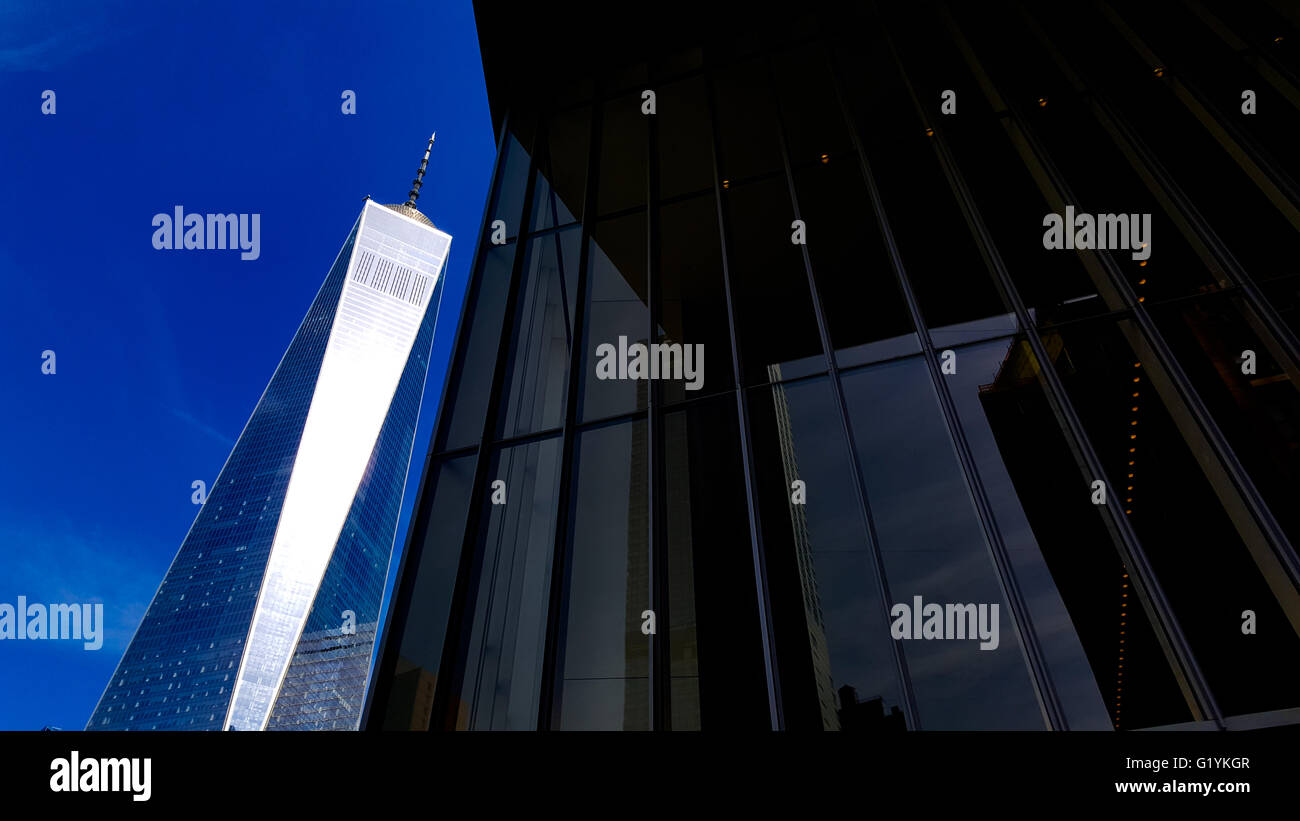 One World Trade Center - Freedom Tower, rises above lower Manhattan ...