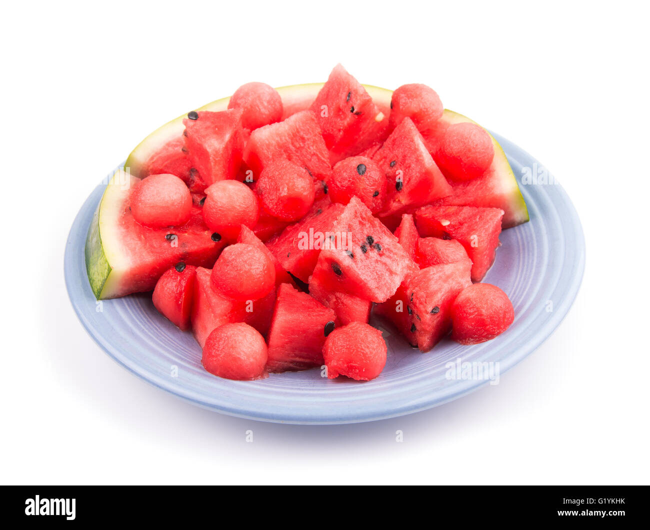 Slices fresh ripe watermelon Cut Out Stock Images & Pictures - Alamy