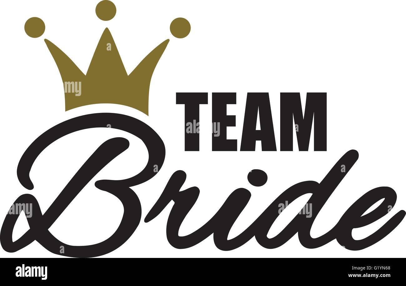 Team Bride with golden crown Stock Vector Image & Art - Alamy