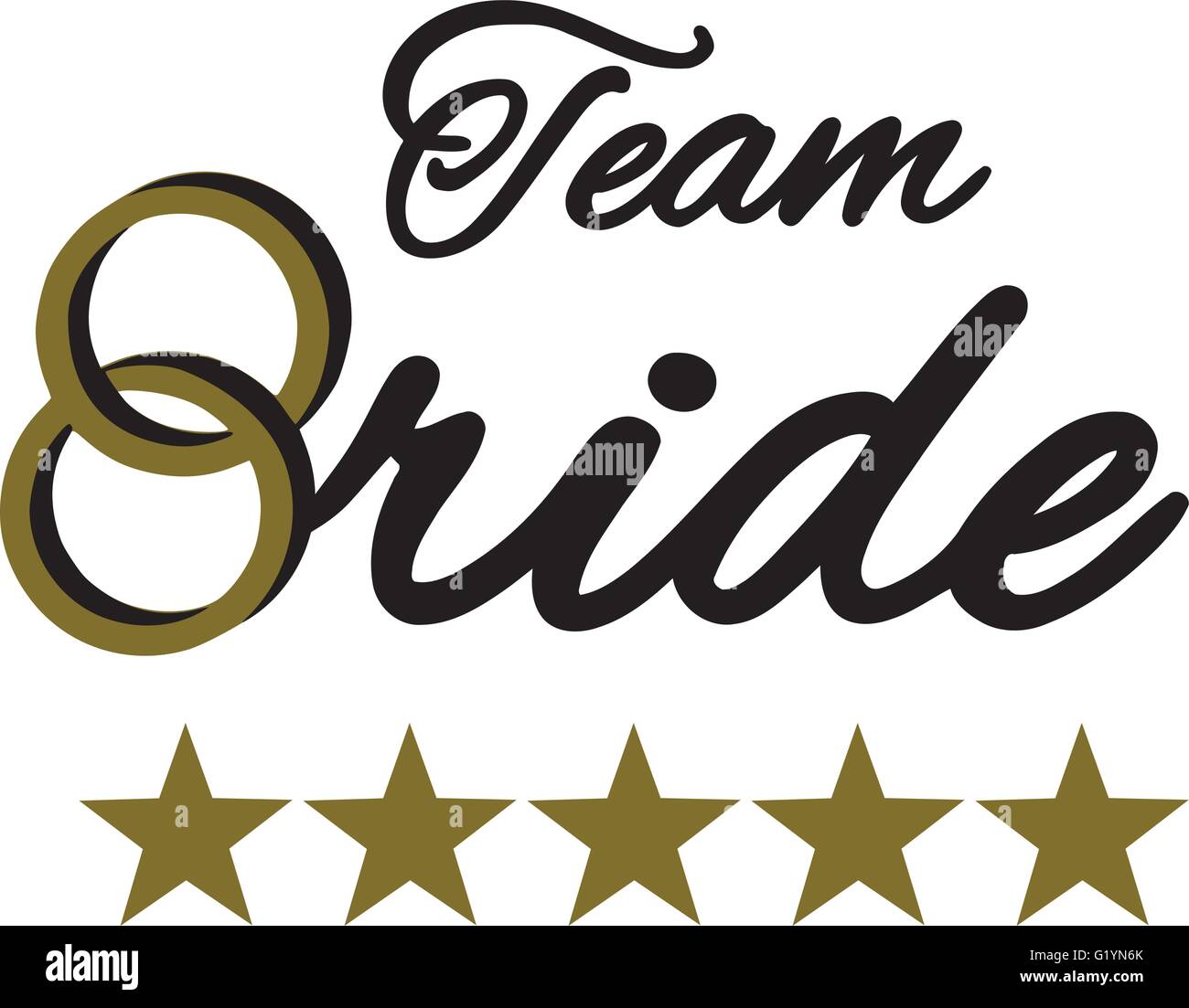 Team bride golden wedding Stock Vector Images - Alamy