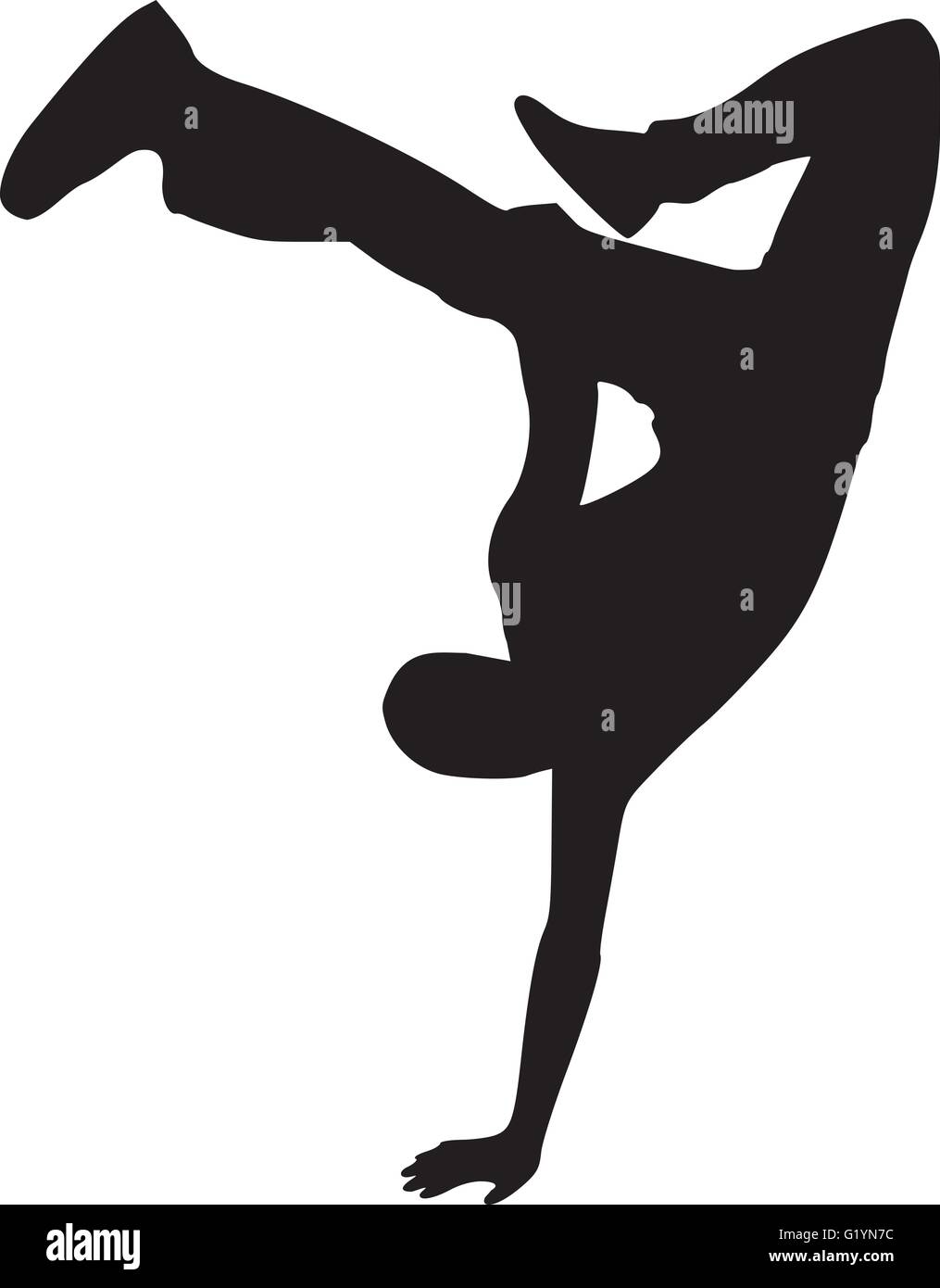 Breakdance silhouette Stock Vector Images - Alamy
