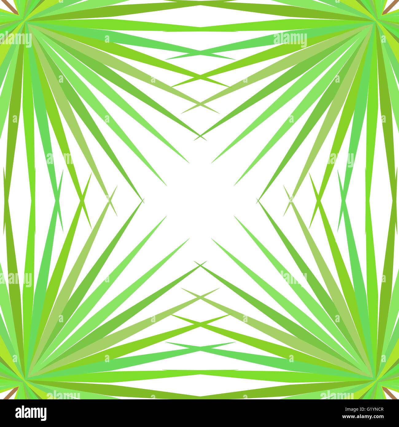 Symmetrical pattern with palm leaves on white background Stock Vector ...