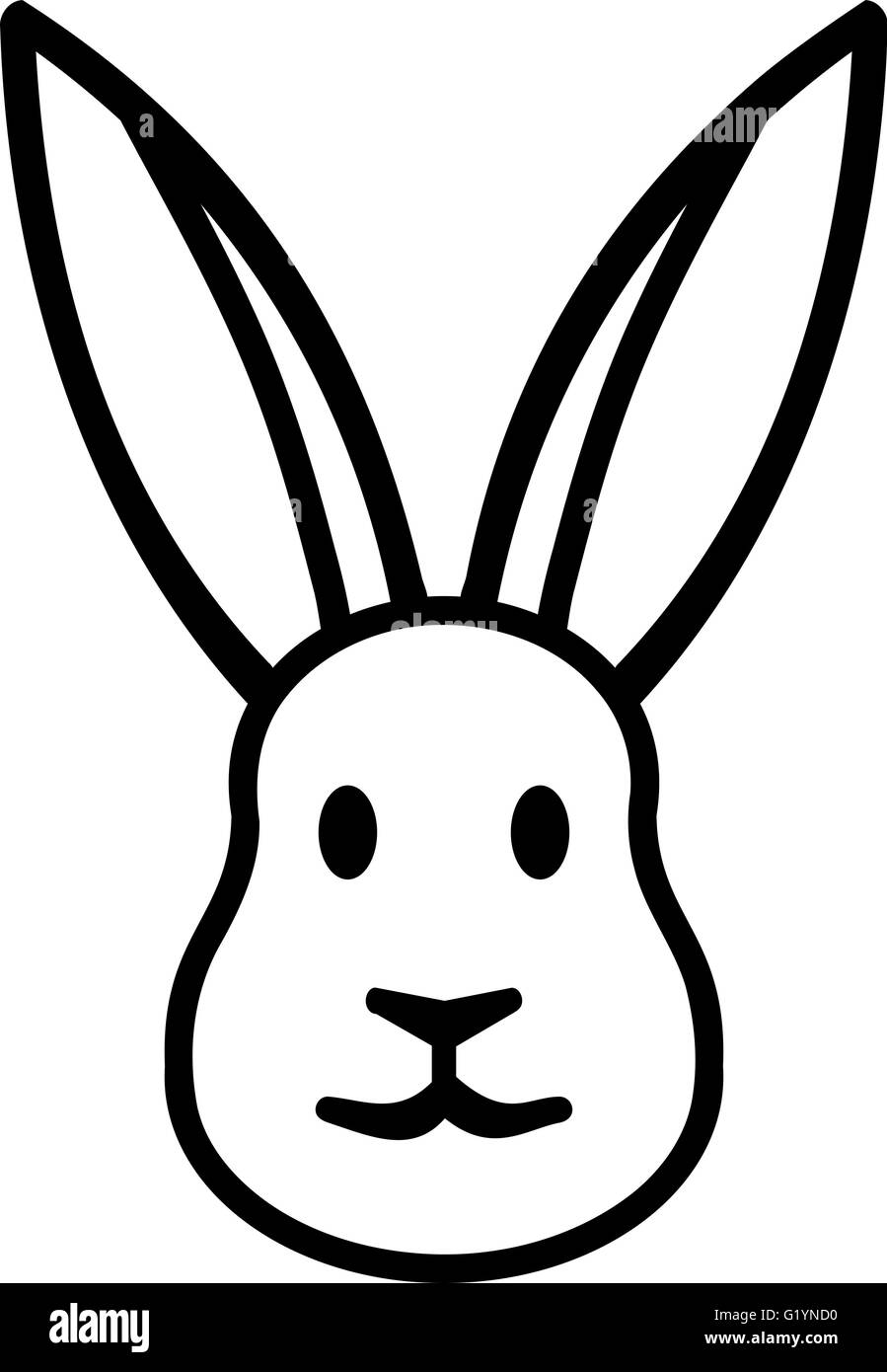 Bunny Face Outline