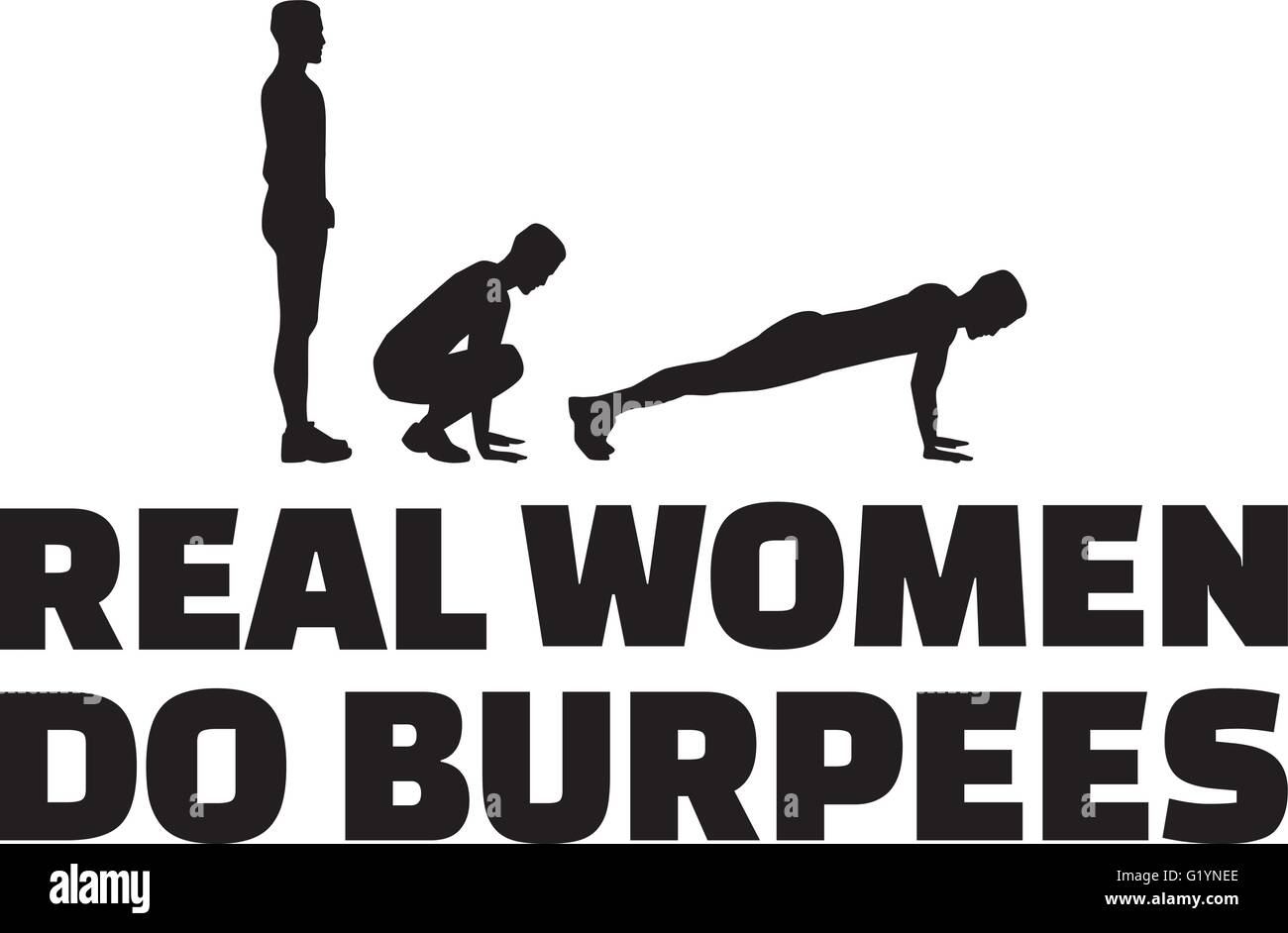 Real women do burpees Stock Vector Image & Art - Alamy