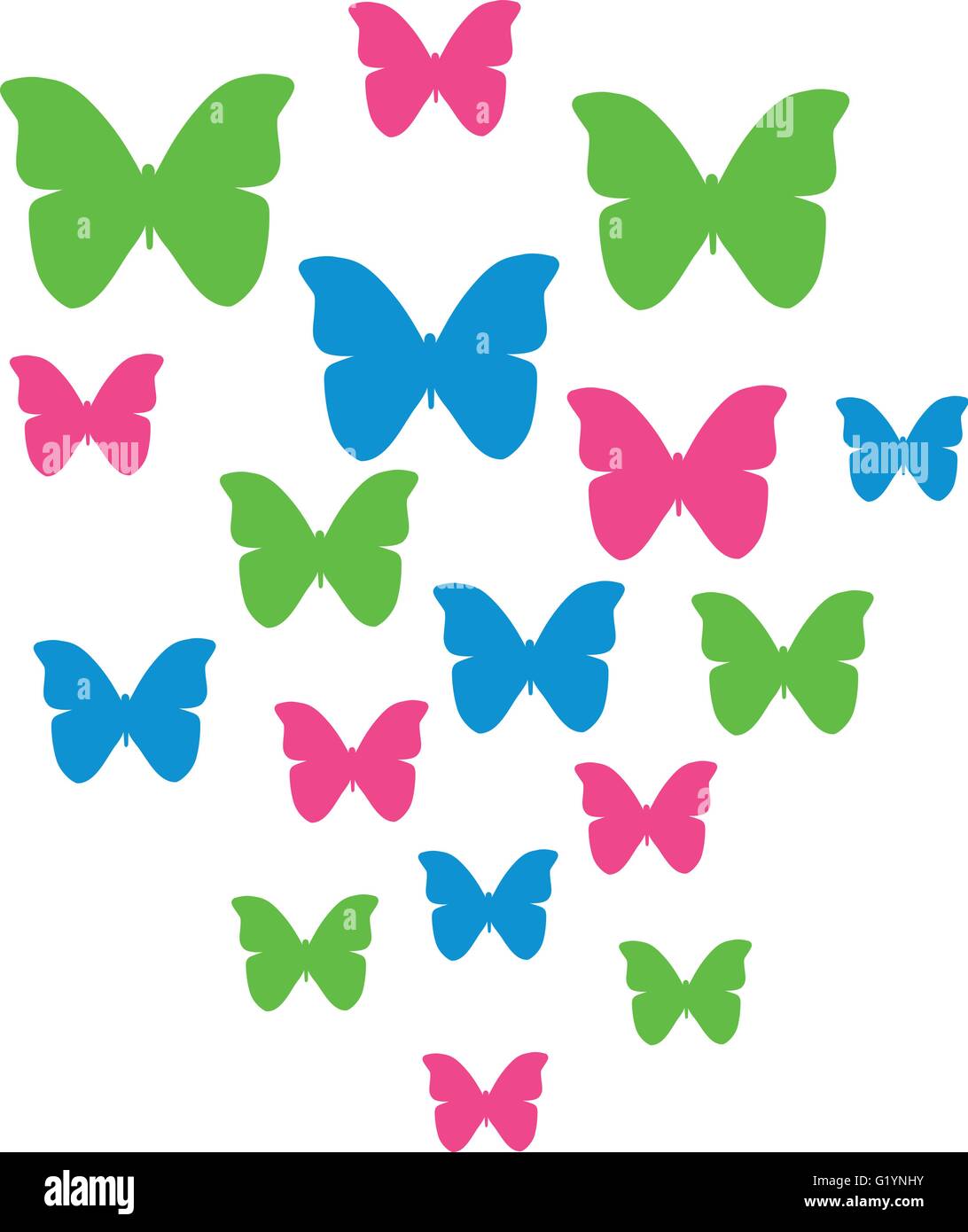 Butterflies in three colors Stock Vector Image & Art - Alamy
