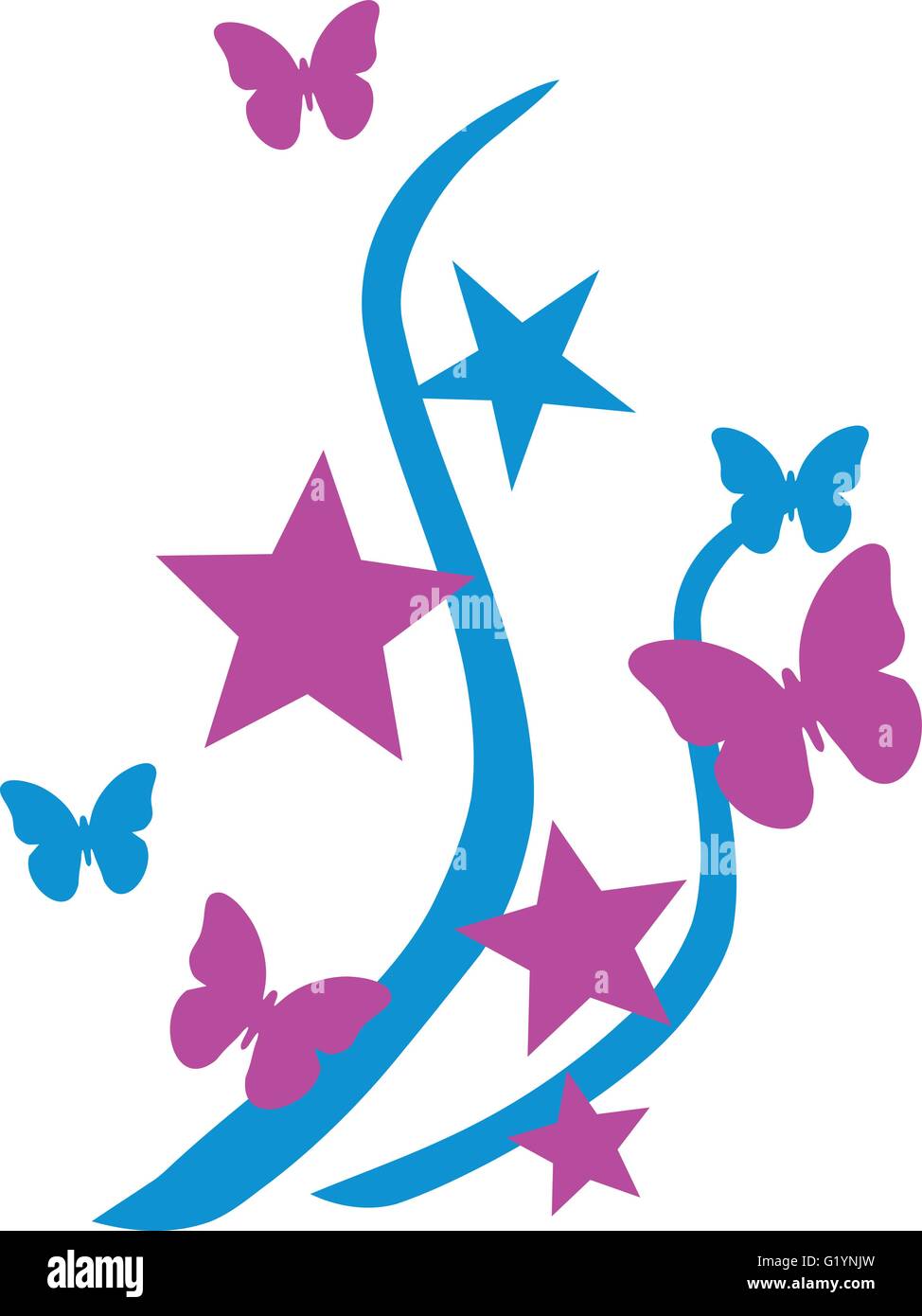 Butterfly Design with stars Stock Vector Image & Art - Alamy