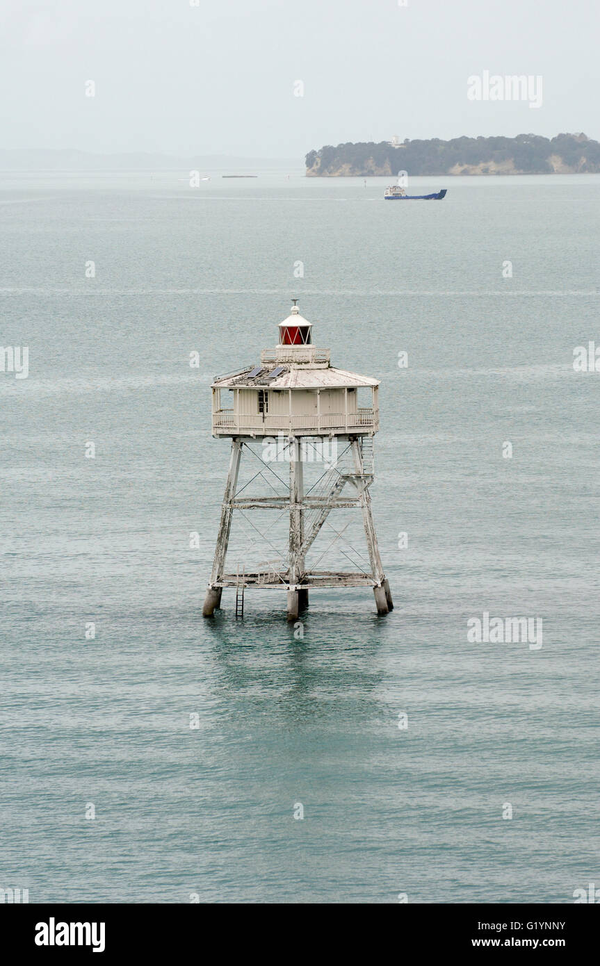 Bean Rock Light house. Auckland New Zealand Stock Photo - Alamy