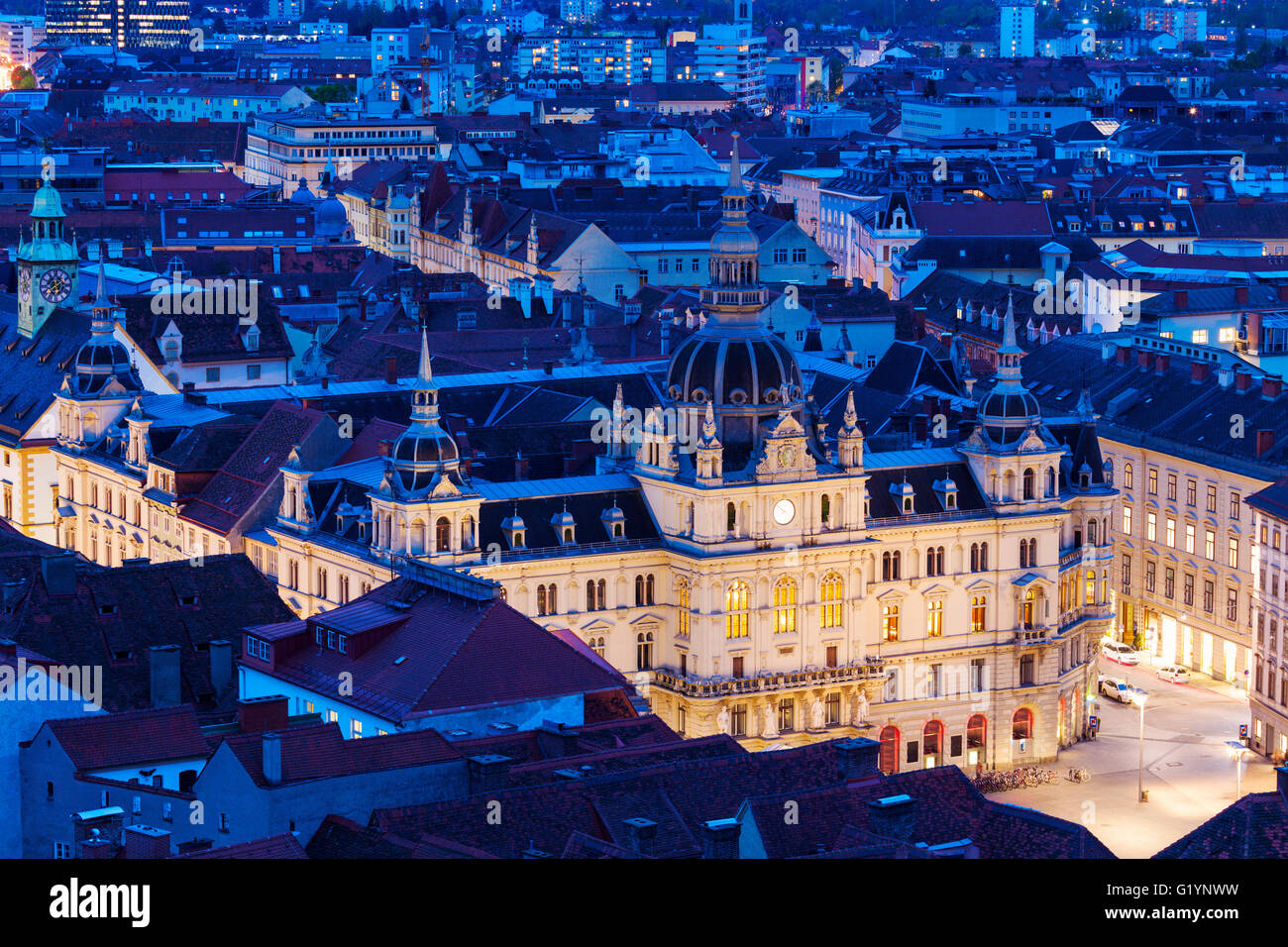 Graz City Hall on Hauptplatz Stock Photo - Alamy