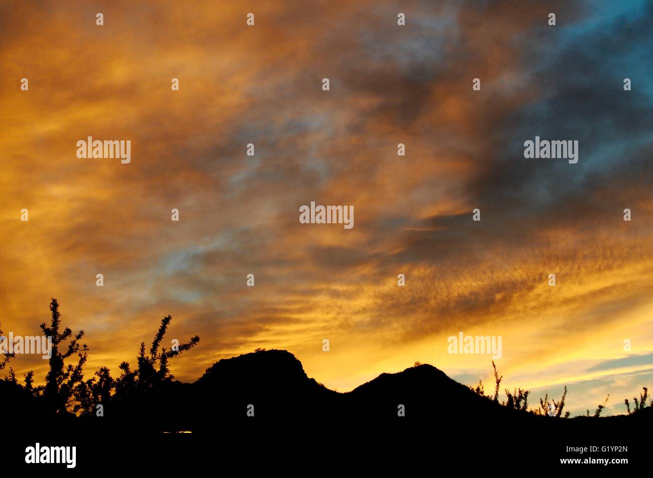 A beautiful sunset over the preserves of Phoenix, AZ Stock Photo - Alamy