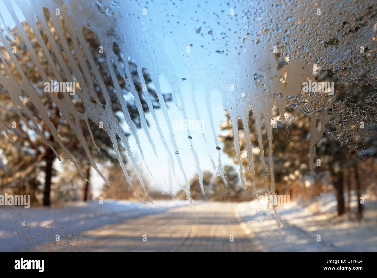 Bad view through car window Stock Photo - Alamy