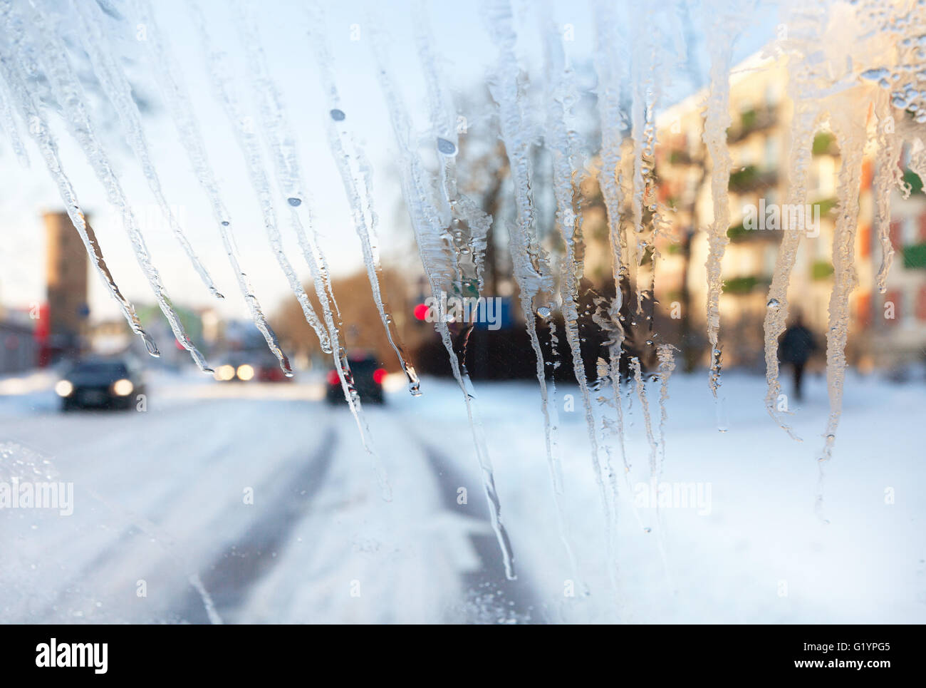 Bad view through car window Stock Photo - Alamy