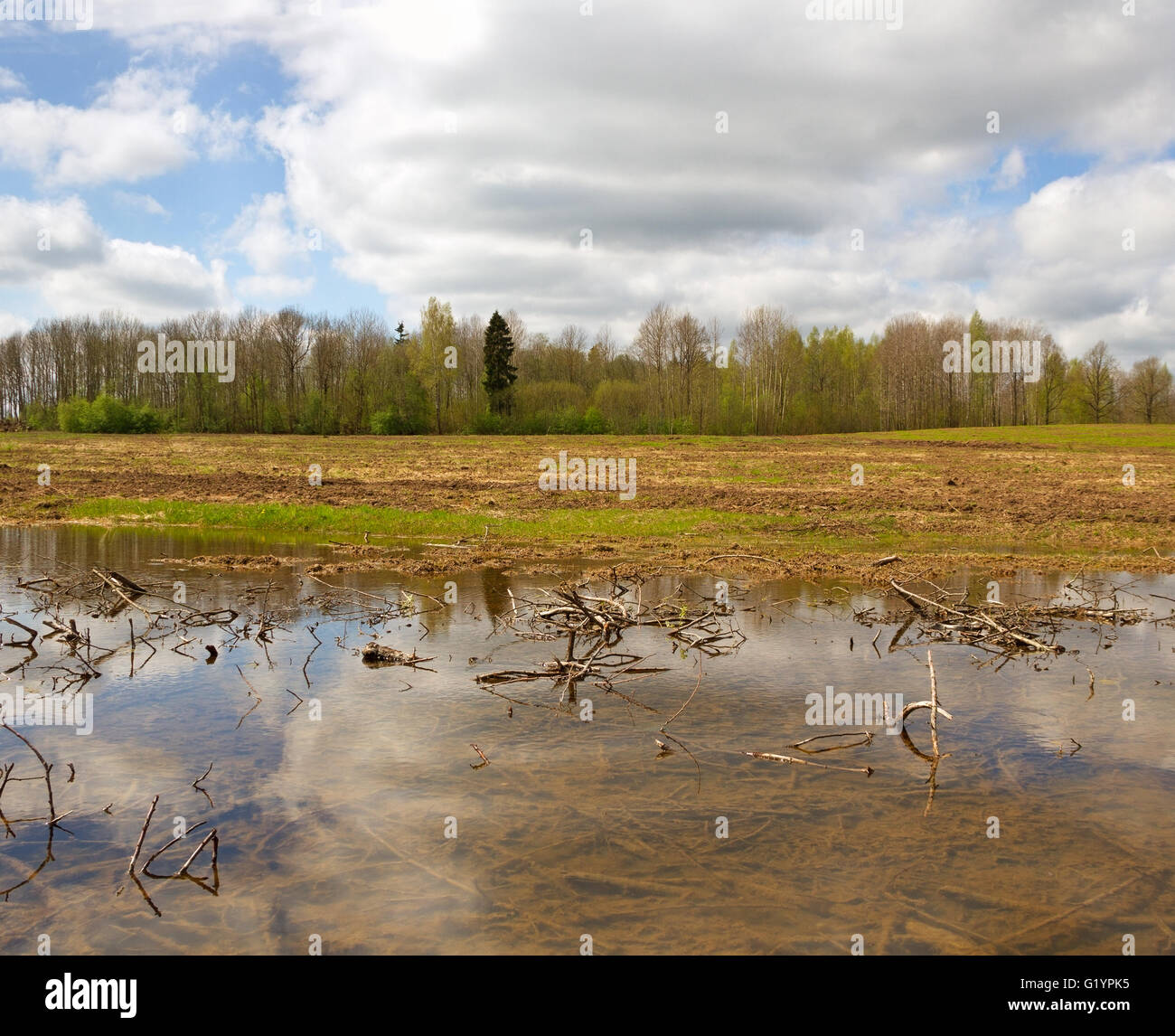 Spring flood in rural hi-res stock photography and images - Alamy