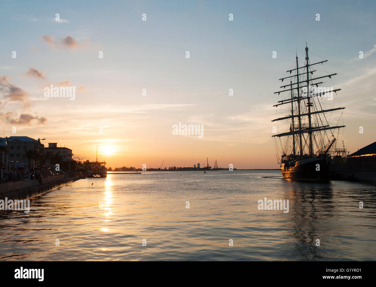 The sunset view in Nassau, the capital of The Bahamas Stock Photo - Alamy