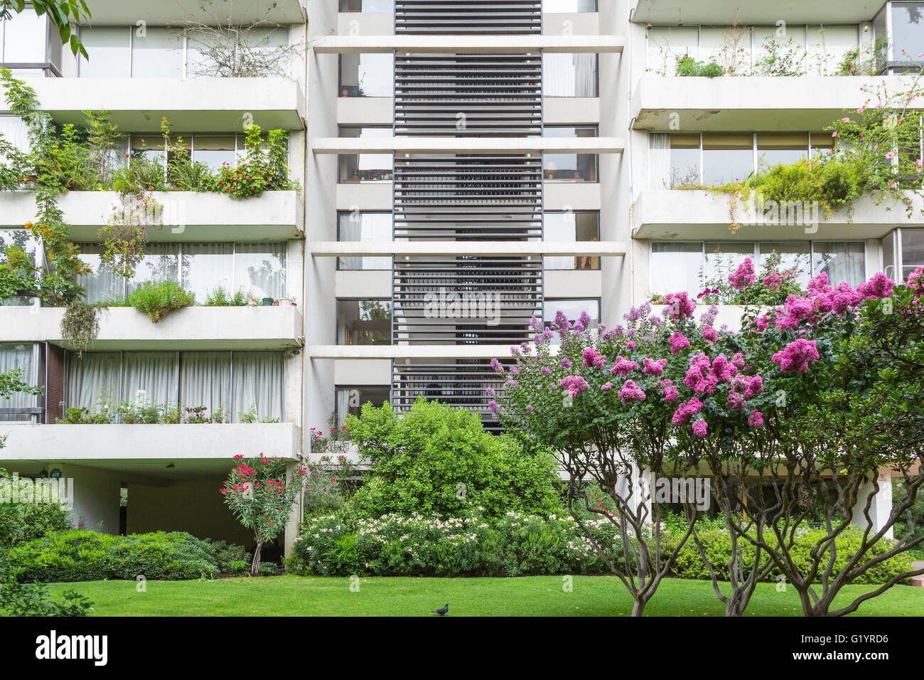 Apartment block residences in Santiago, Chile, South America Stock ...