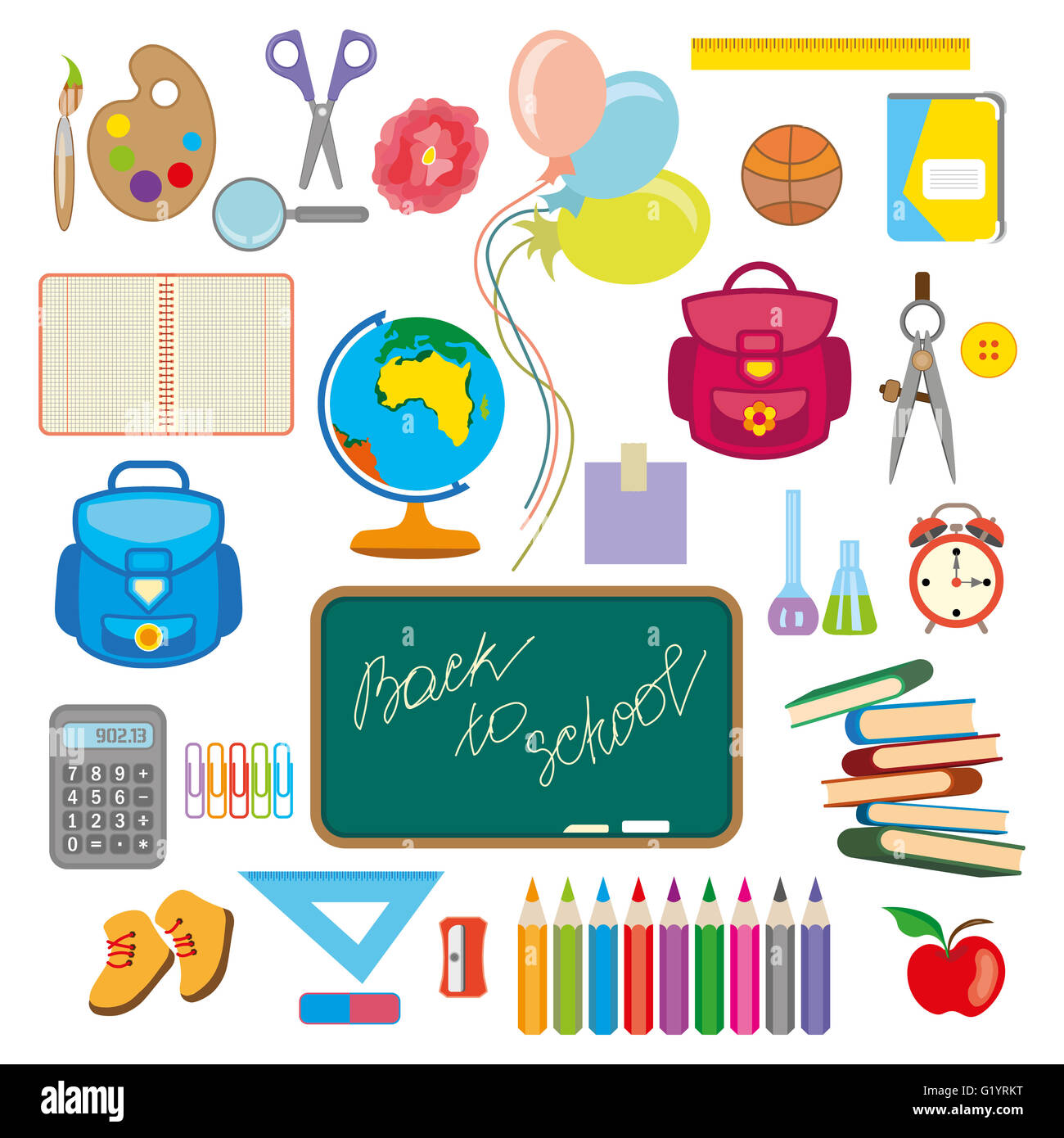 Classroom objects Cut Out Stock Images & Pictures - Alamy
