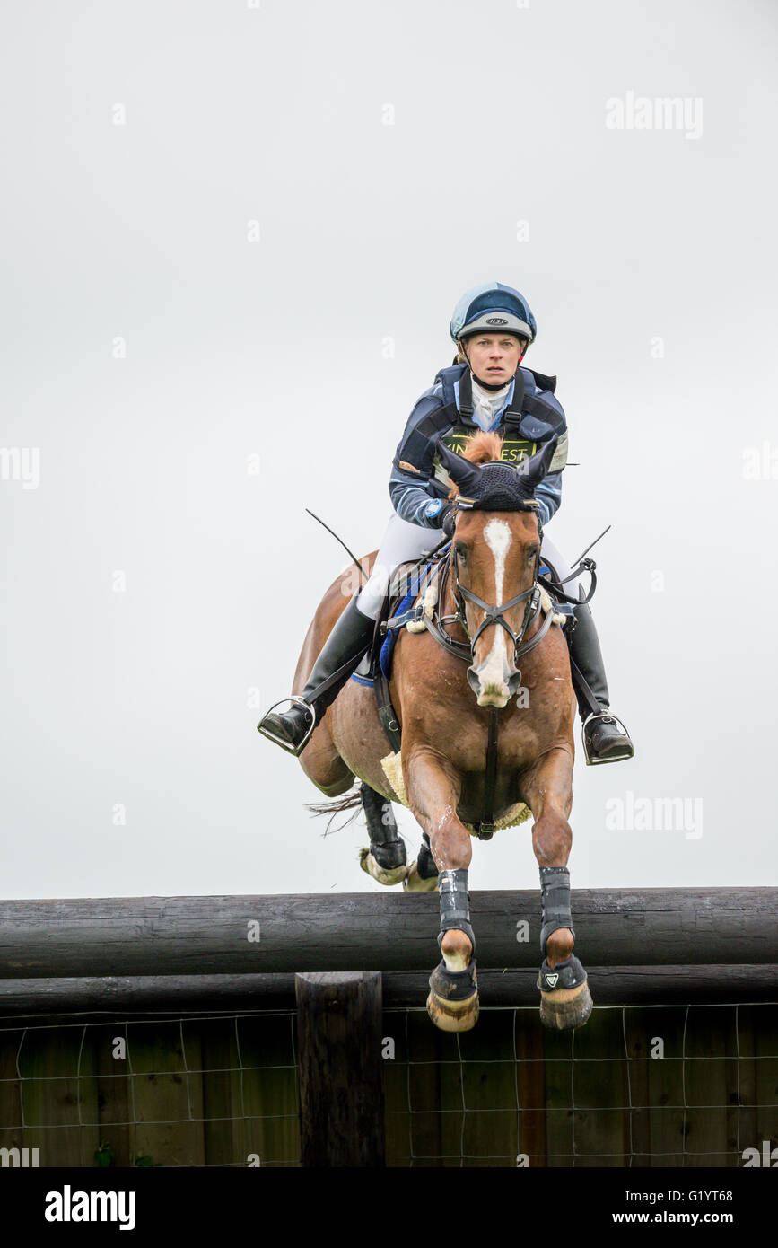 Susie Gladders on her horse Kildea Lux jumps the obstacle called ...