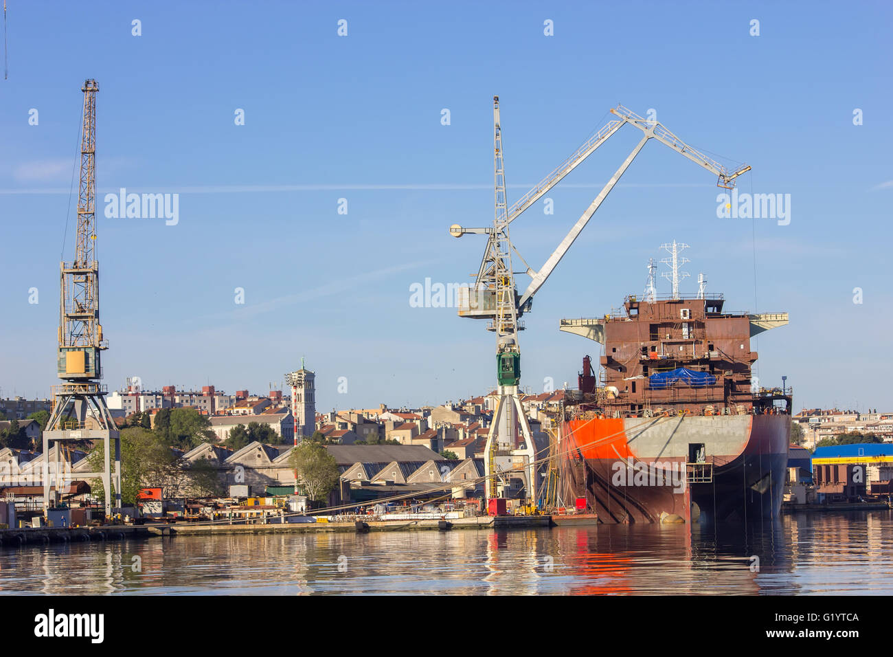 Shipyard in Pula, Croatia Stock Photo - Alamy