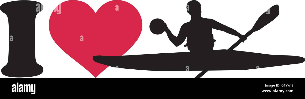 Canoe polo player Stock Vector Images - Alamy