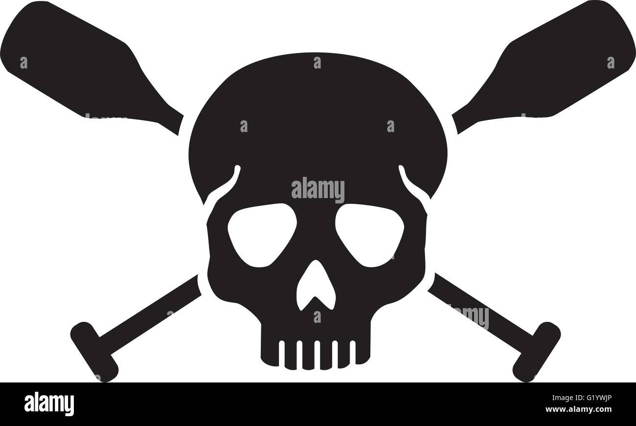 Skull with crossed paddles Stock Vector Image & Art - Alamy