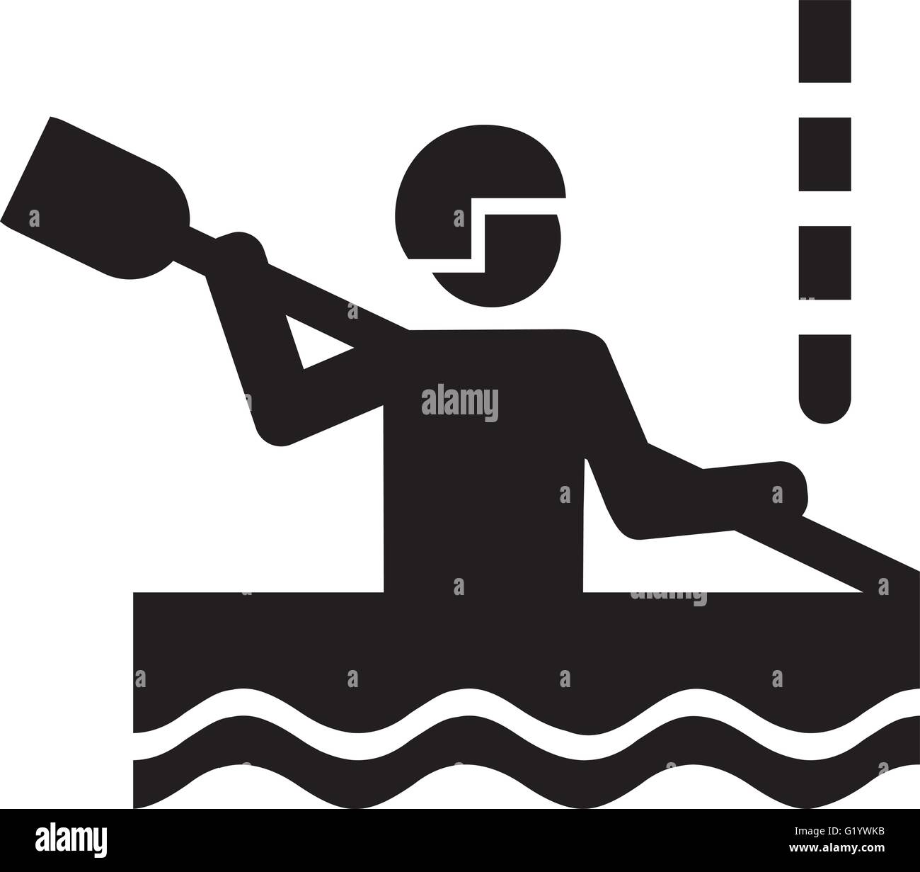 Canoe slalom pictogram Stock Vector Image & Art - Alamy