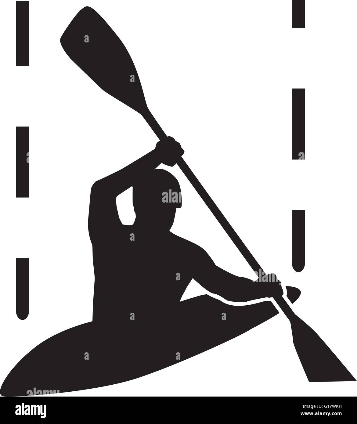 Canoe slalom silhouette Stock Vector Image & Art - Alamy