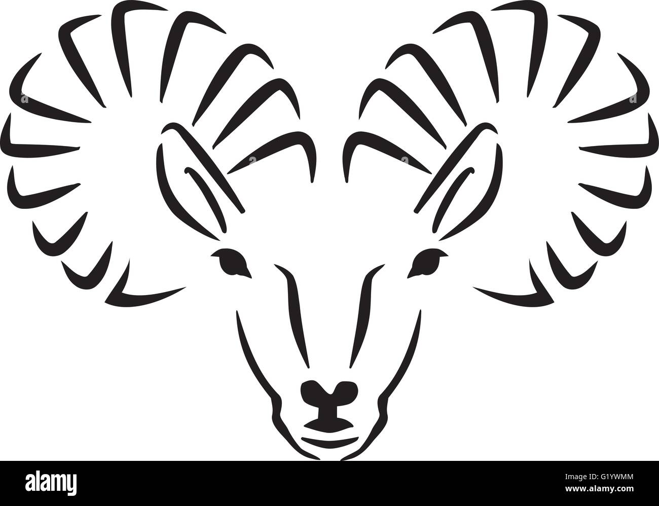 Ibex head Stock Vector Images - Alamy