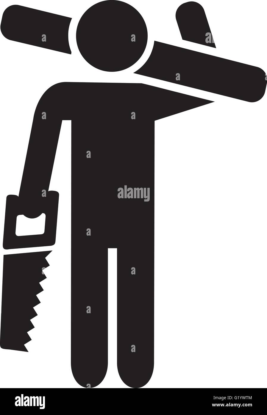 Carpenter icon Stock Vector Images - Alamy