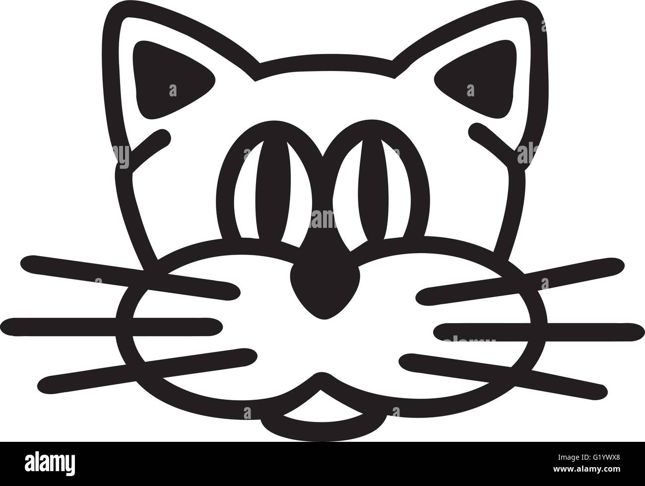 Cartoon Cat head Stock Vector Image & Art - Alamy