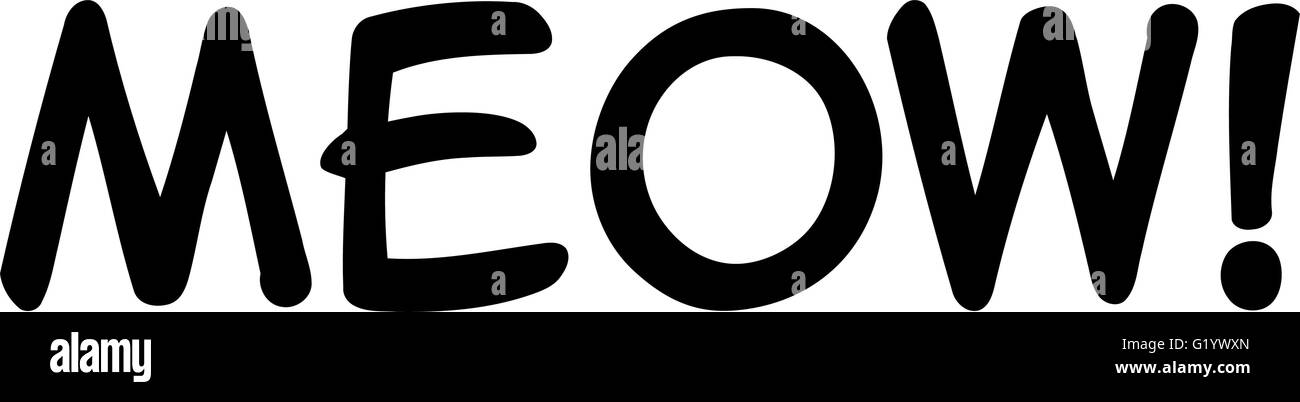 Meow logo Black and White Stock Photos & Images - Alamy