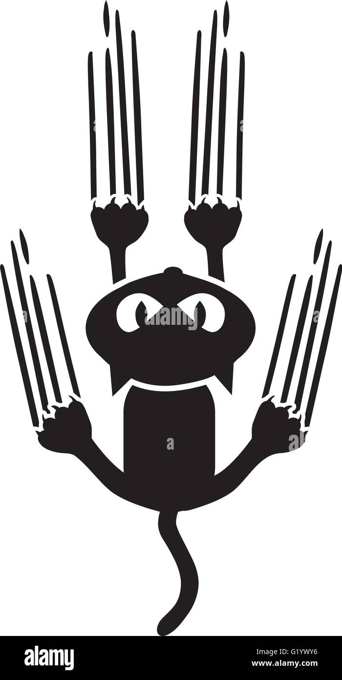 Bad Cat Scratching Stock Vector Image & Art - Alamy