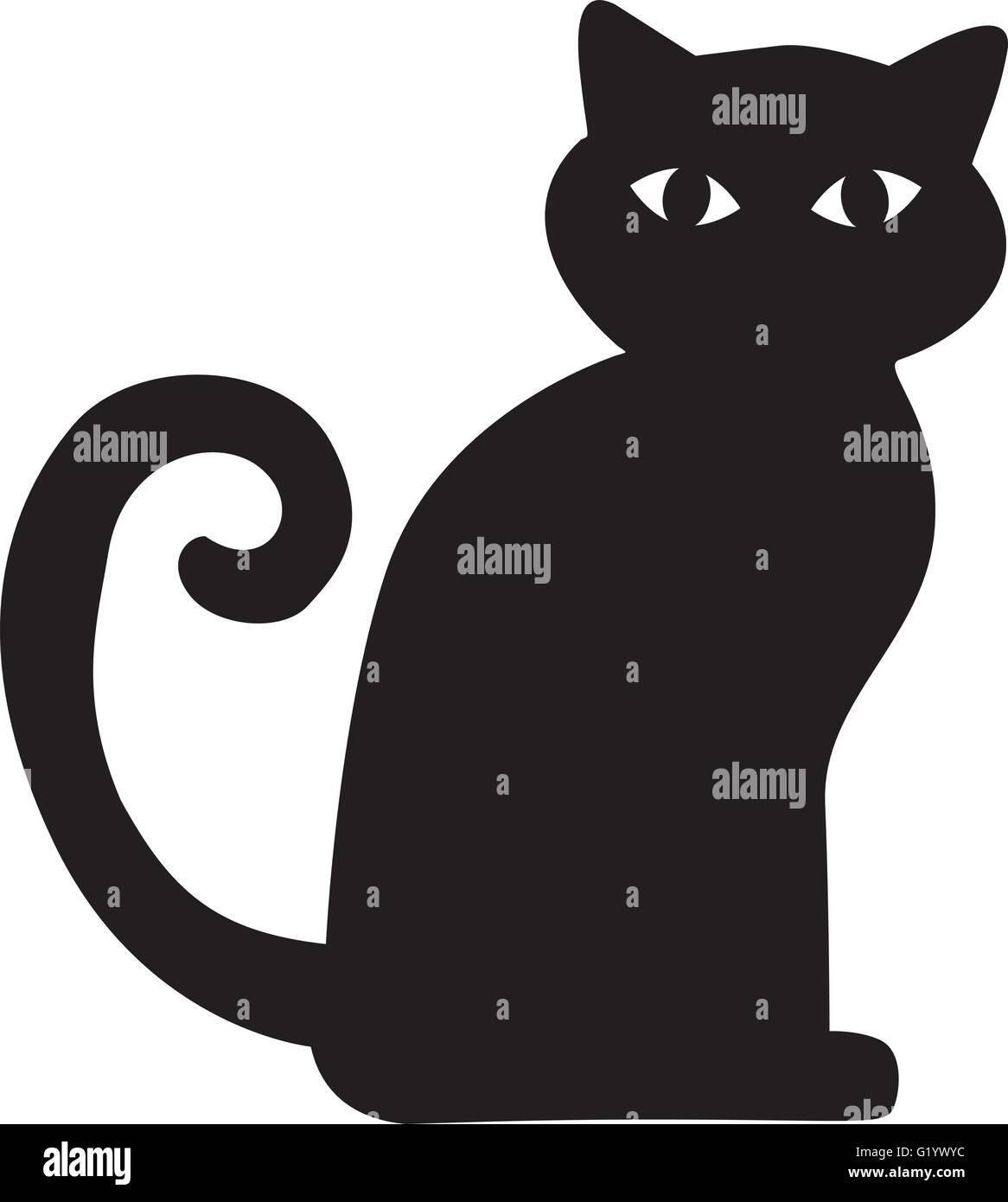 Sitting cat pictogram Stock Vector Images - Alamy