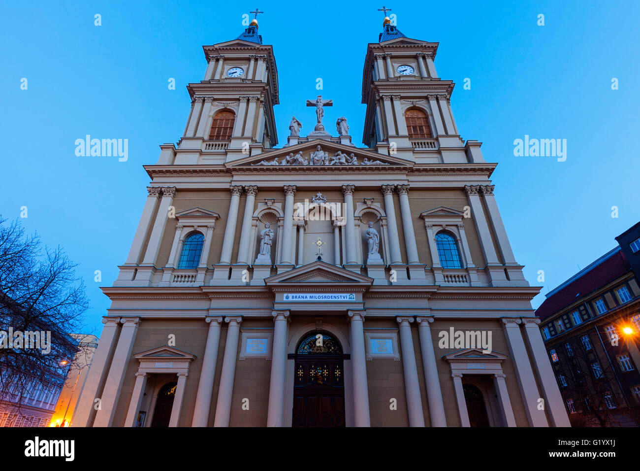 Cathedral of the Divine Saviour in Ostrava. Ostrava, Moravian-Silesian ...