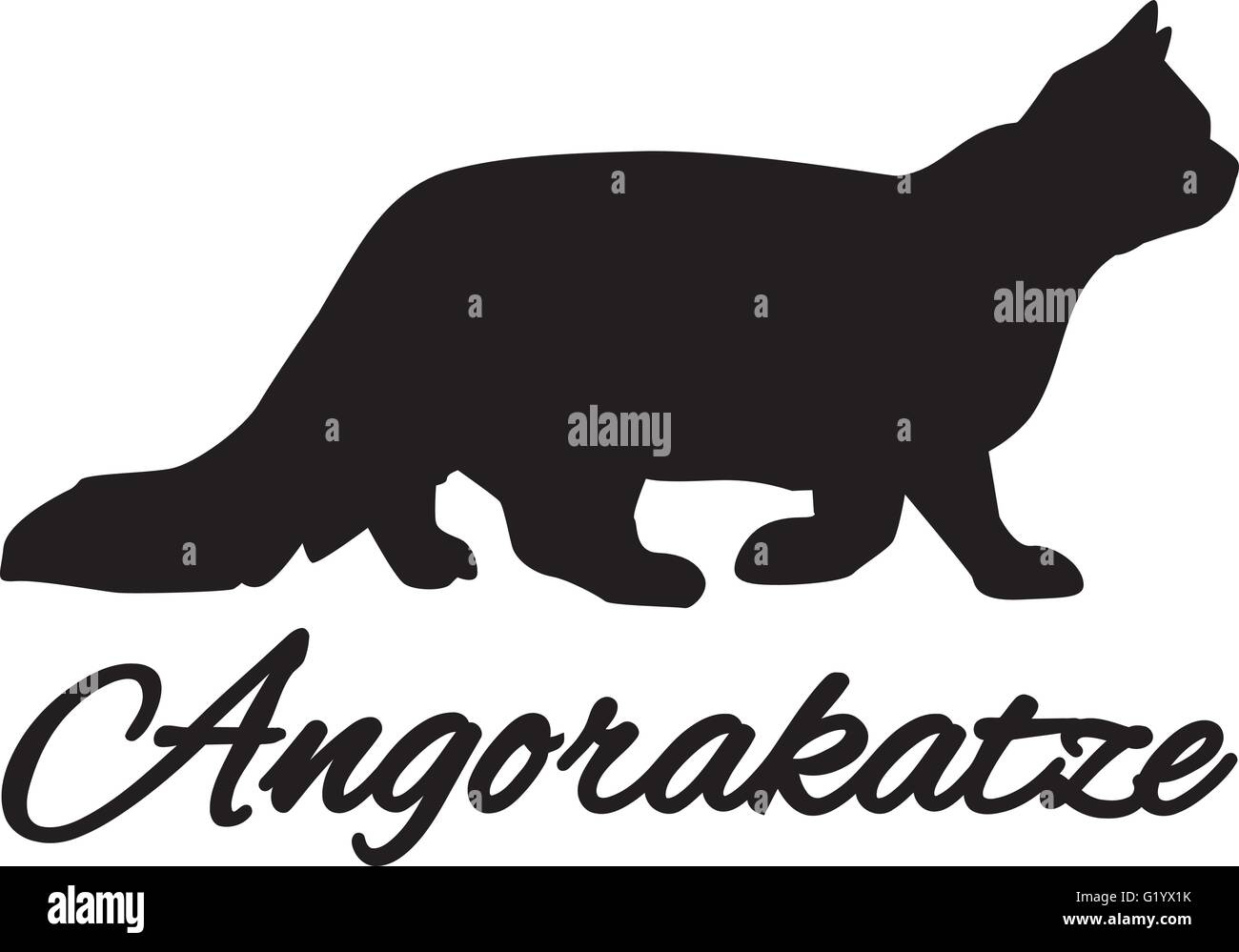 German angora cat Stock Vector Images - Alamy