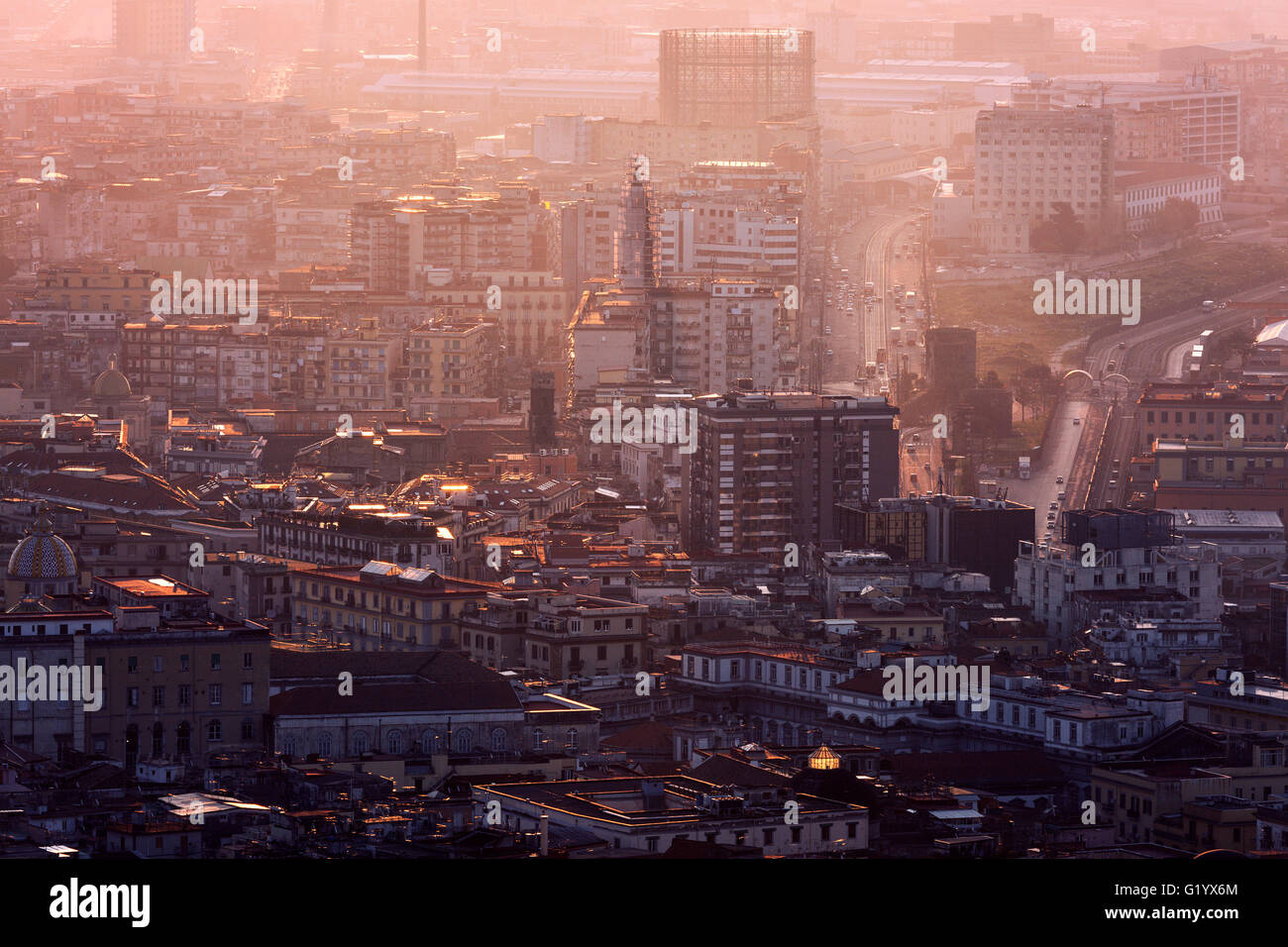 Naples panorama at sunrise Stock Photo - Alamy