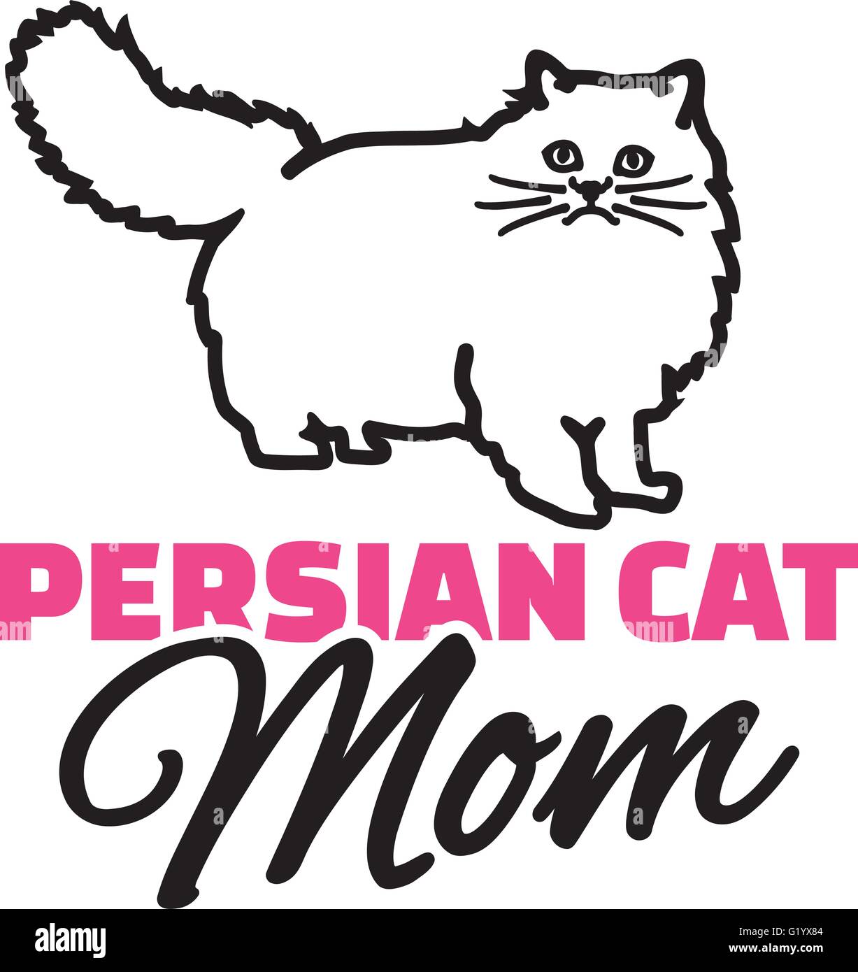 Persian cat mother Stock Vector Images - Alamy