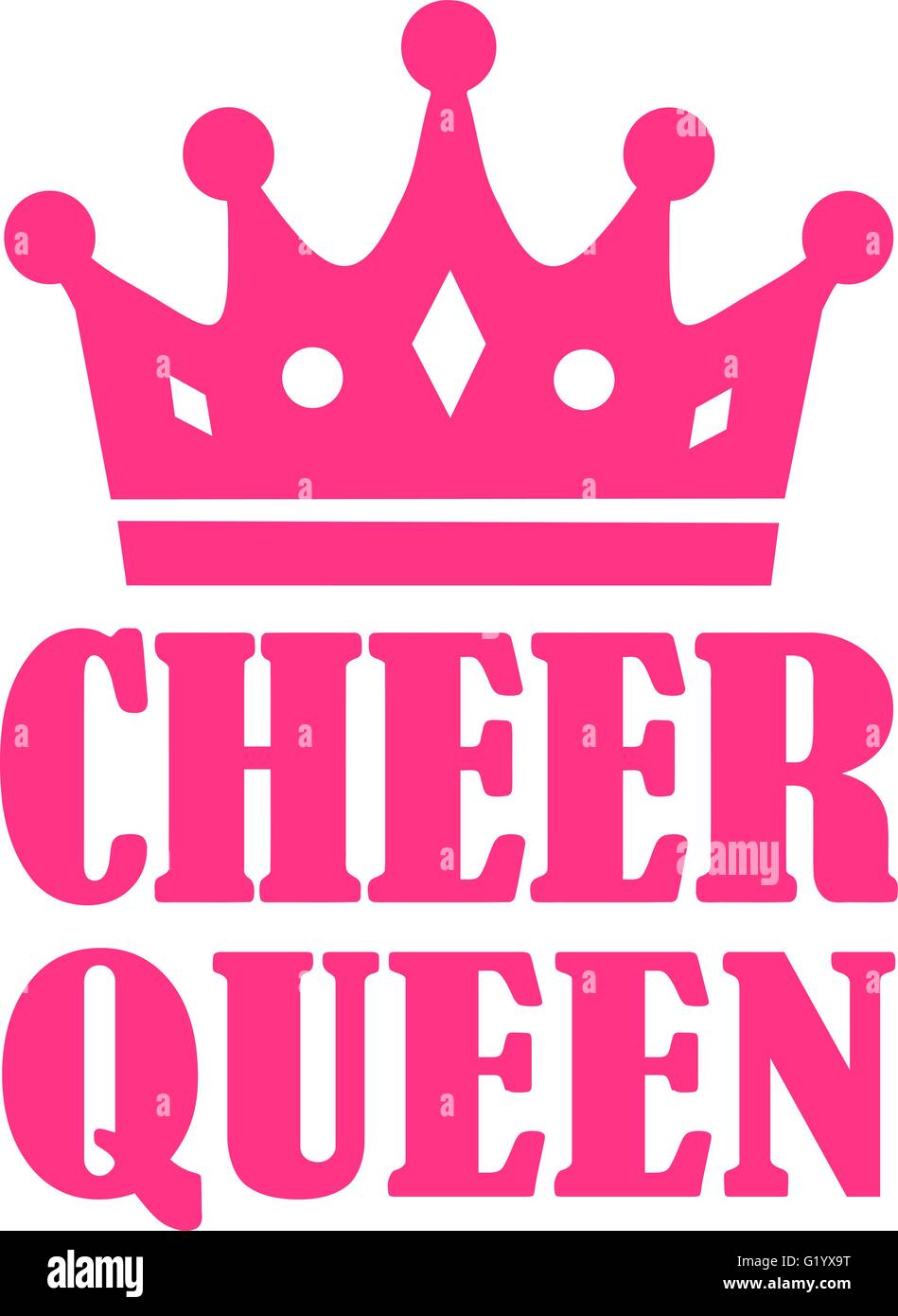 Cheer Queen with crown Stock Vector Image & Art - Alamy