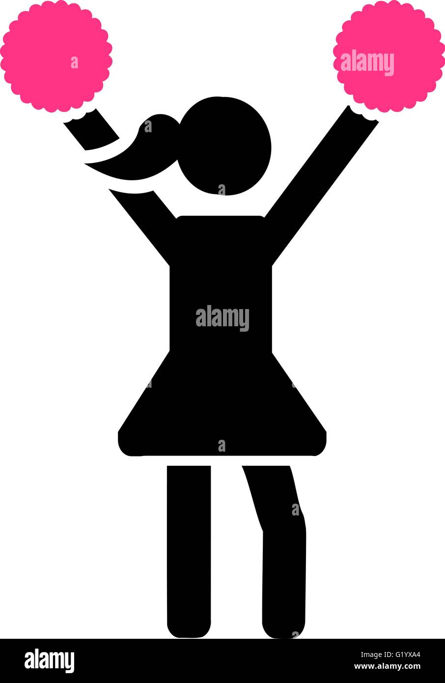 Cheerleader icon vector vectors Stock Vector Images - Alamy