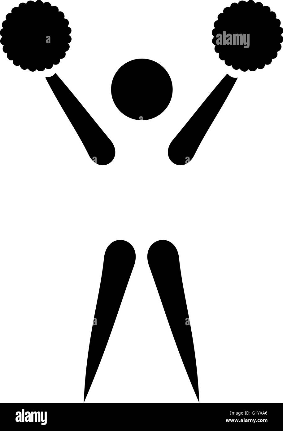 Cheerleading pictogram hi-res stock photography and images - Alamy