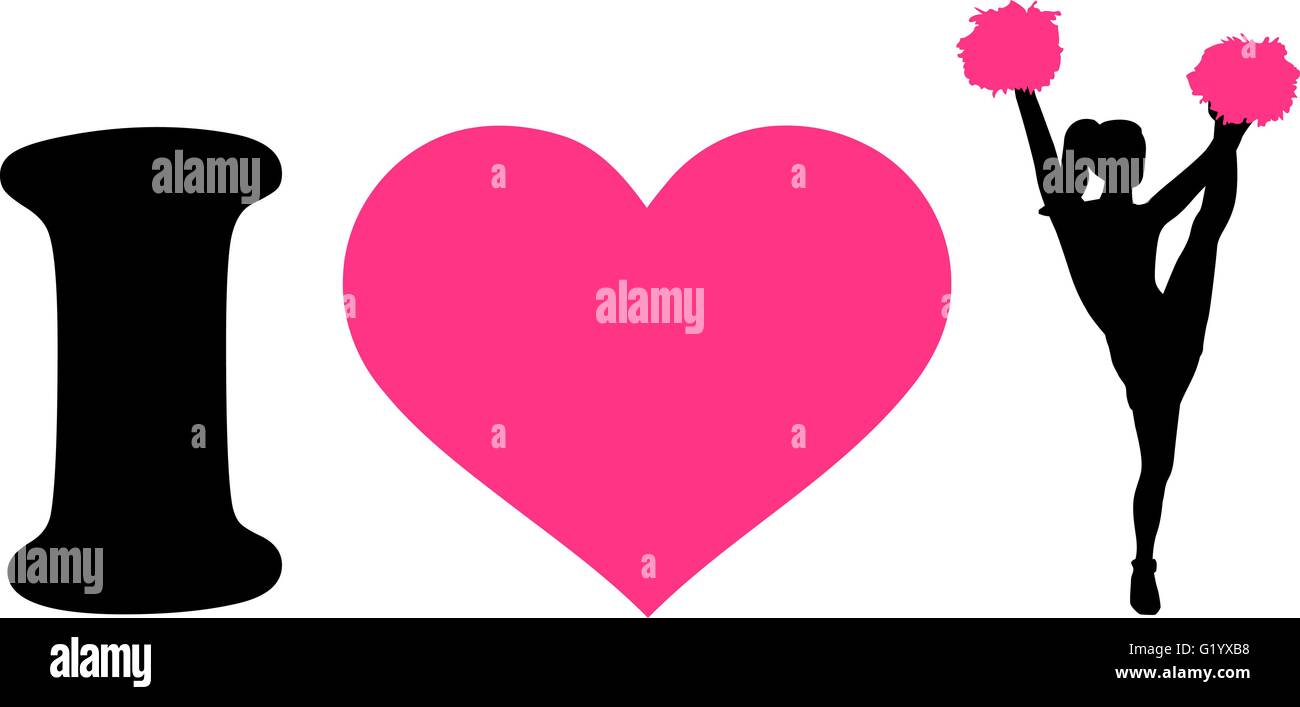 I love cheerleading girl Stock Vector Image & Art - Alamy