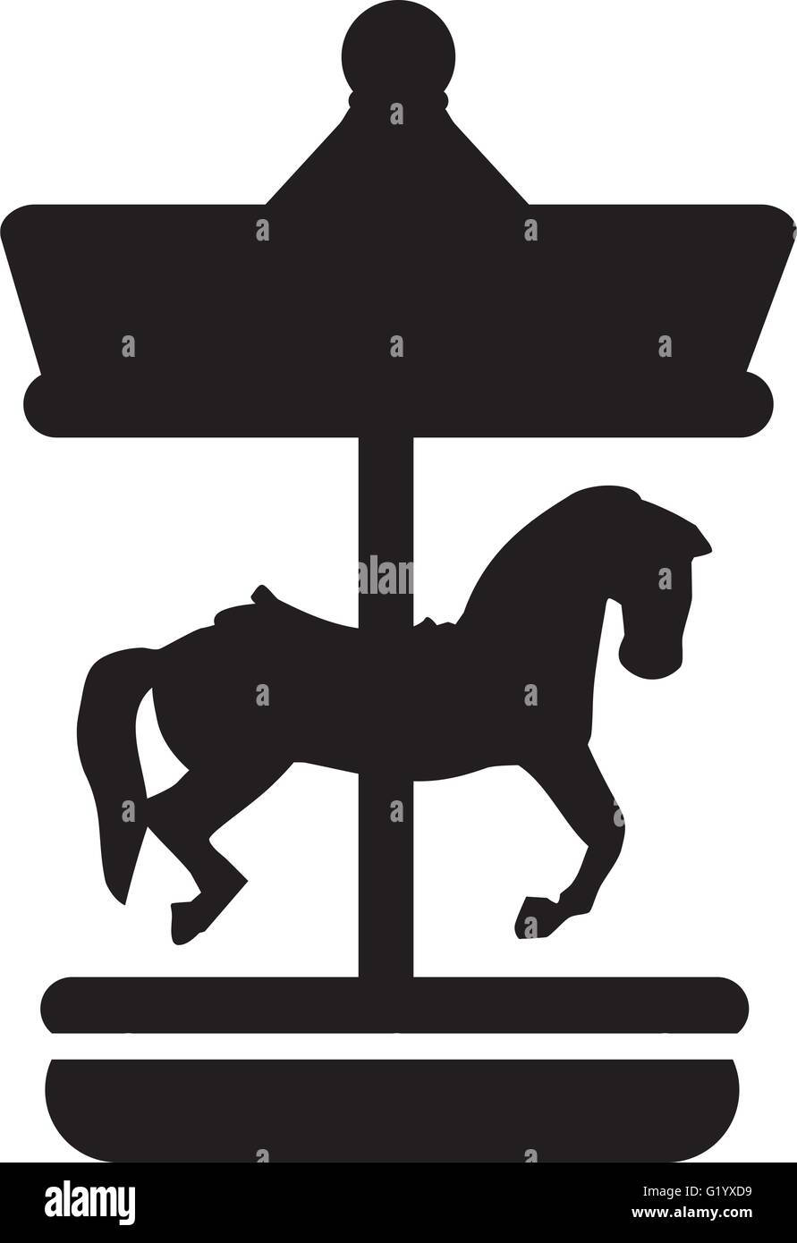 Carousel with horse icon Stock Vector Image & Art - Alamy