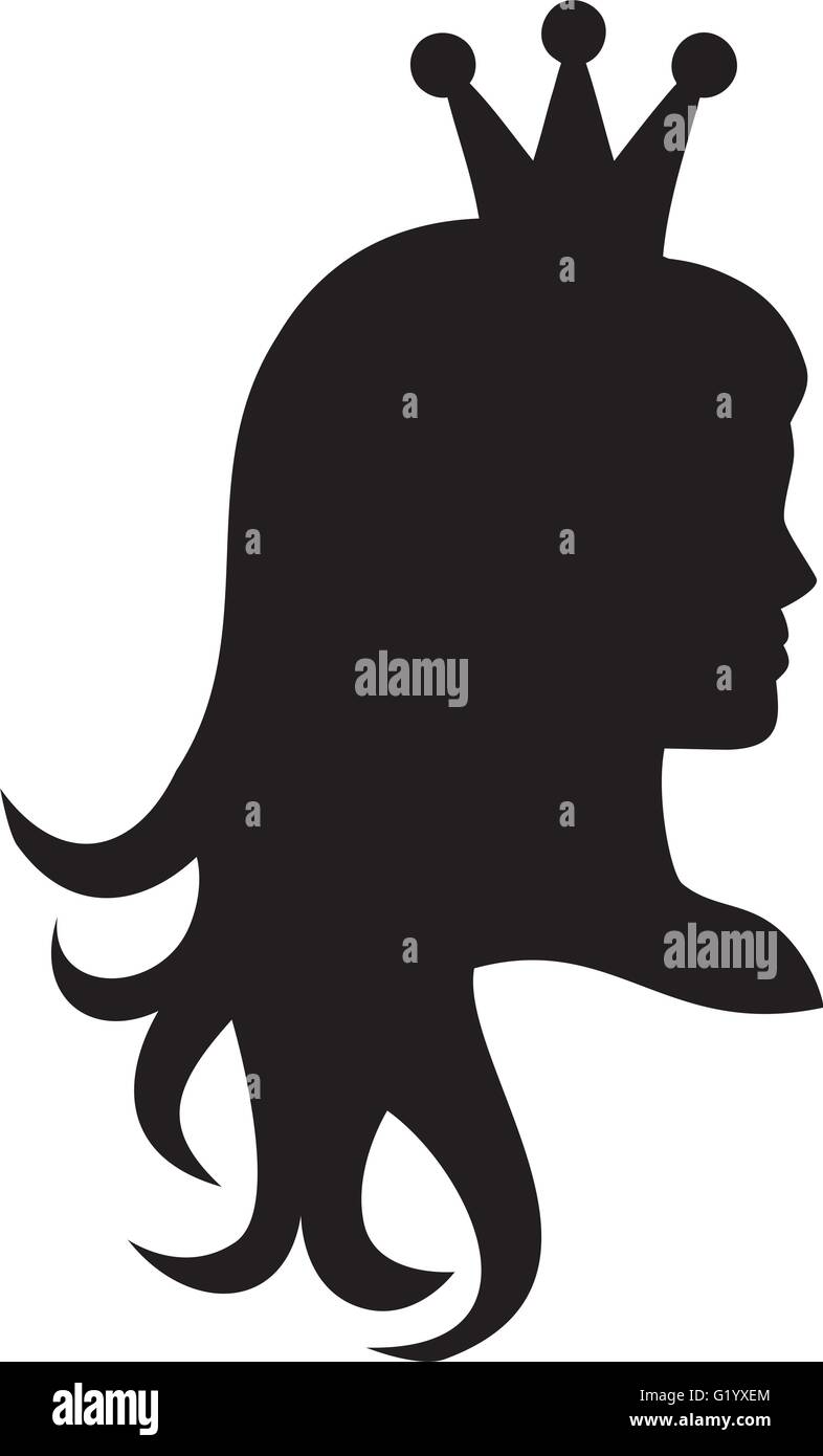 Princess head silhouette Stock Vector Image & Art - Alamy