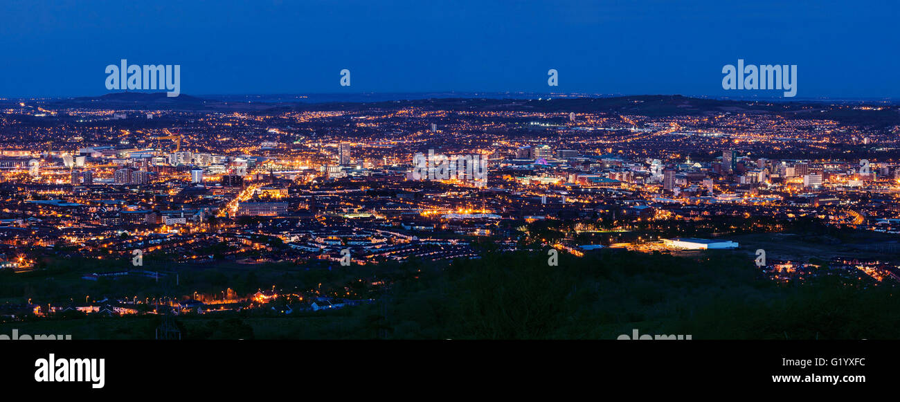 Aerial panorama of Belfast Stock Photo - Alamy