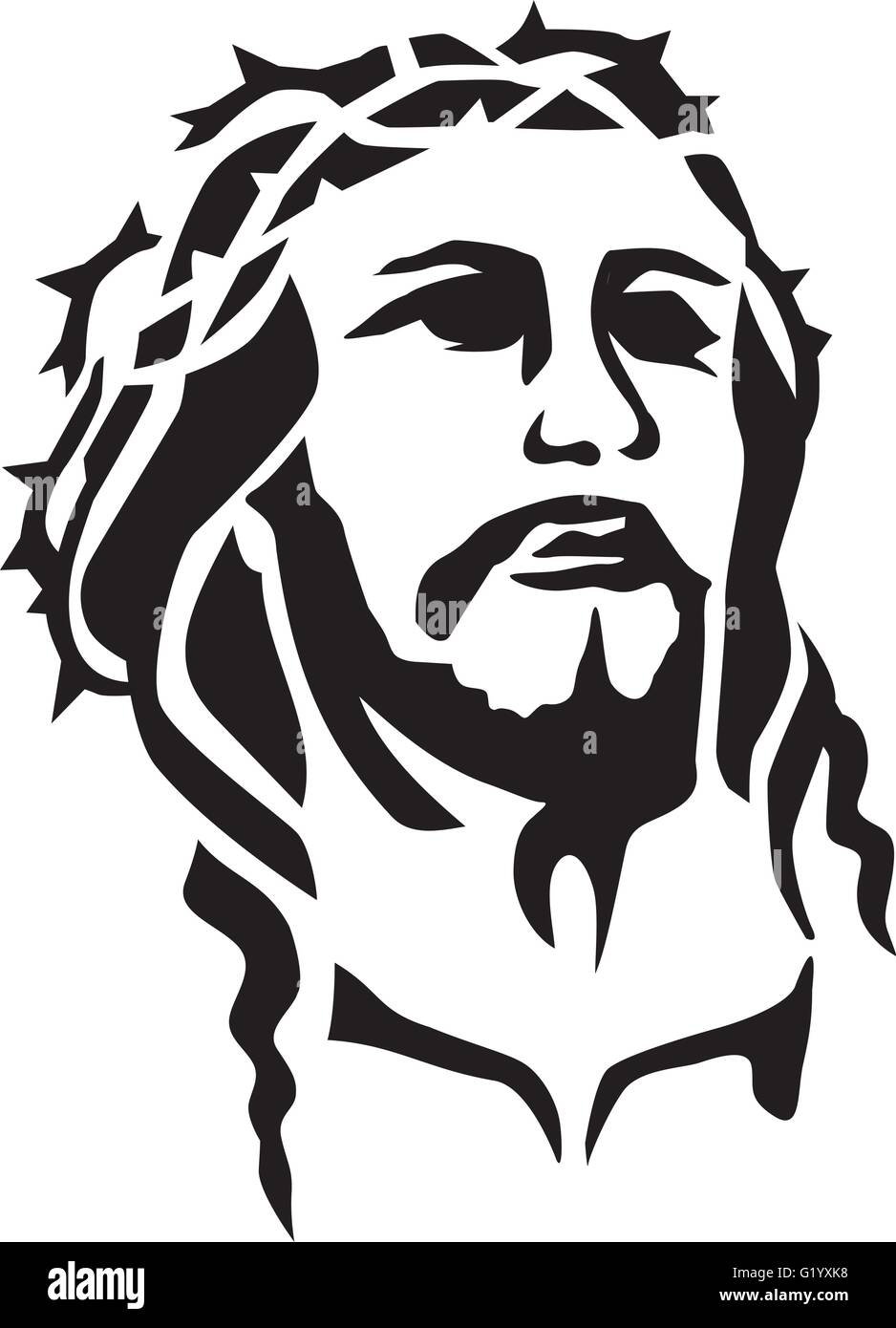 Jesus christ head Stock Vector Image & Art - Alamy