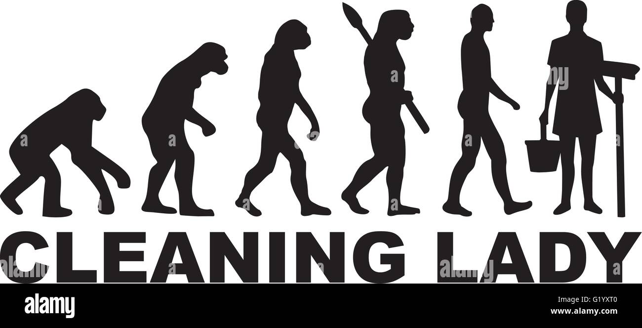 Cleaning Lady Evolution Stock Vector Image & Art - Alamy